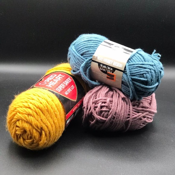 Loops & Threads | Office | Assorted Yarn Lot Of 3 Red Heart Super Savor ...